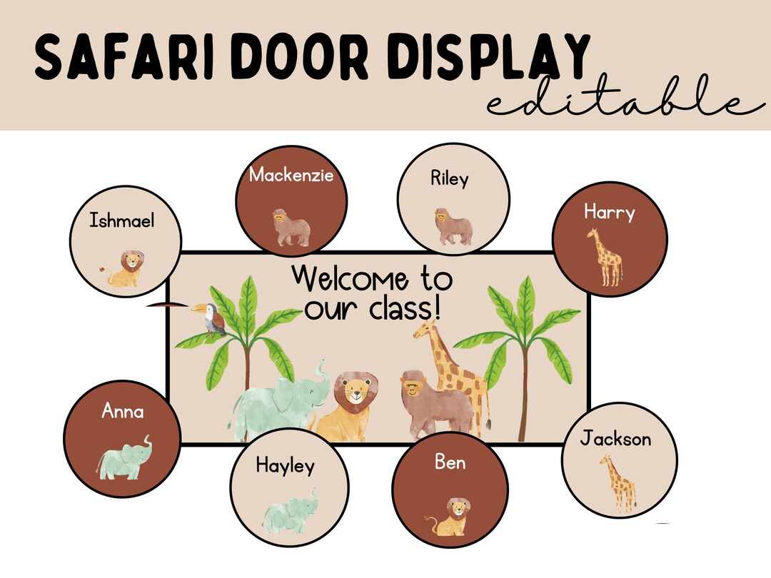 Classroom Door Display EDITABLE | Classroom Welcome Sign | Elementary ...