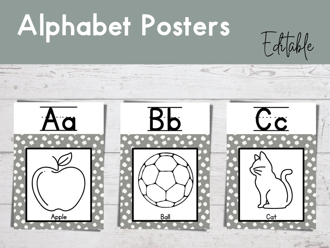 Boho Spotty Alphabet Posters | ABC Posters | Classroom Decor ...