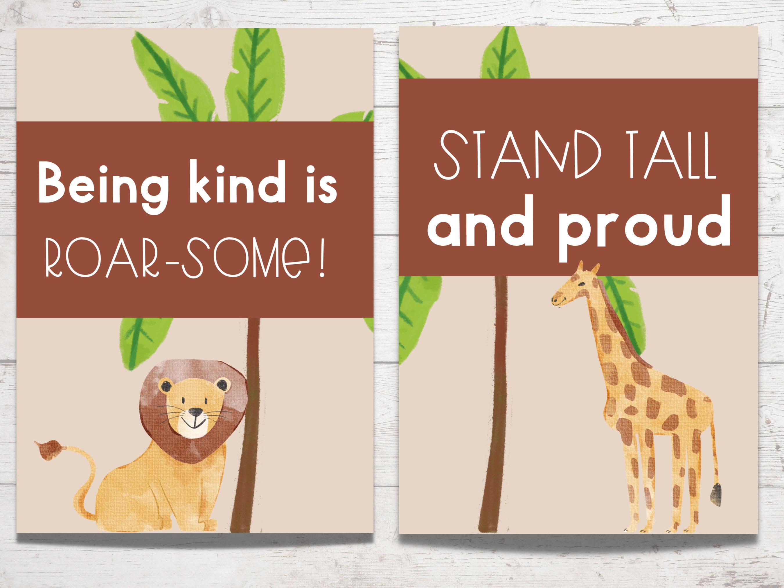 Motivational Classroom Posters | Neutral Classroom | Jungle Animal ...