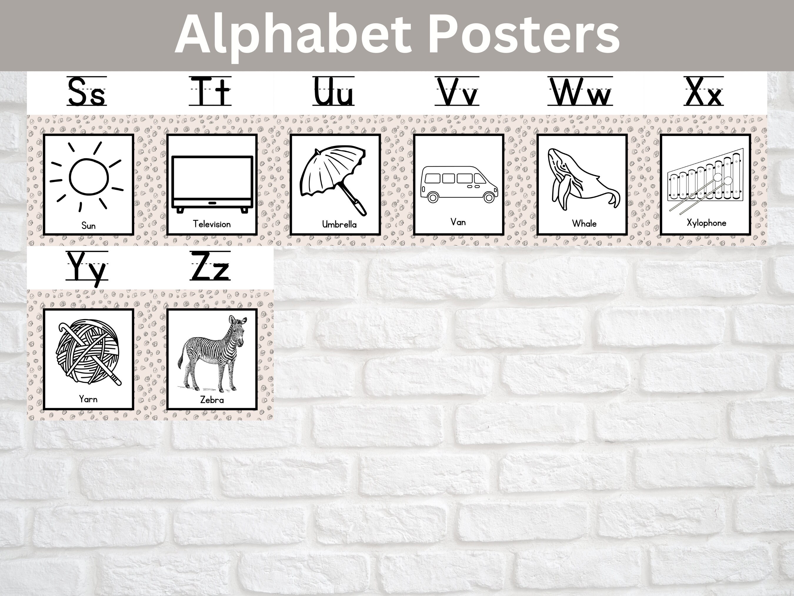 Editable Classroom Alphabet Posters | Classroom Display | Classroom ...