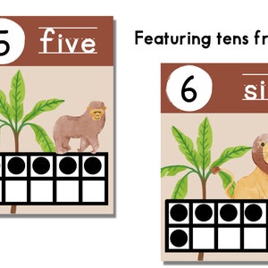Cute Watercolour Jungle Animal Number Poster | Classroom Poster ...