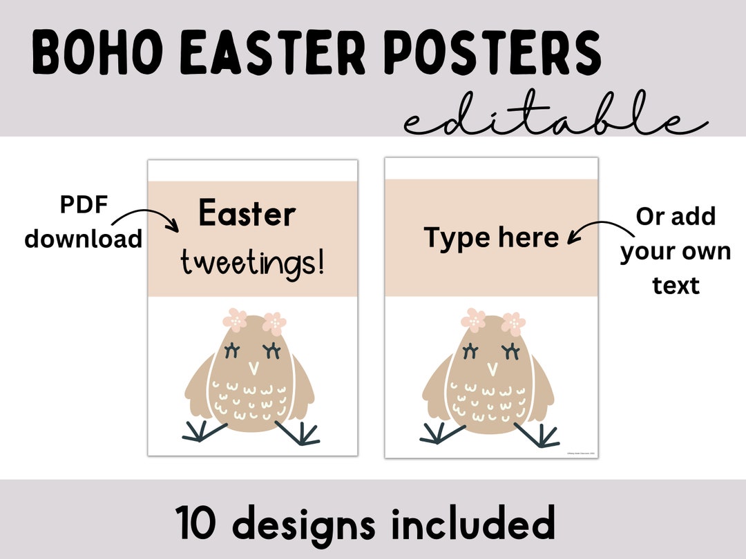 Easter Classroom Posters Classroom Decor Elementary Boho - Etsy