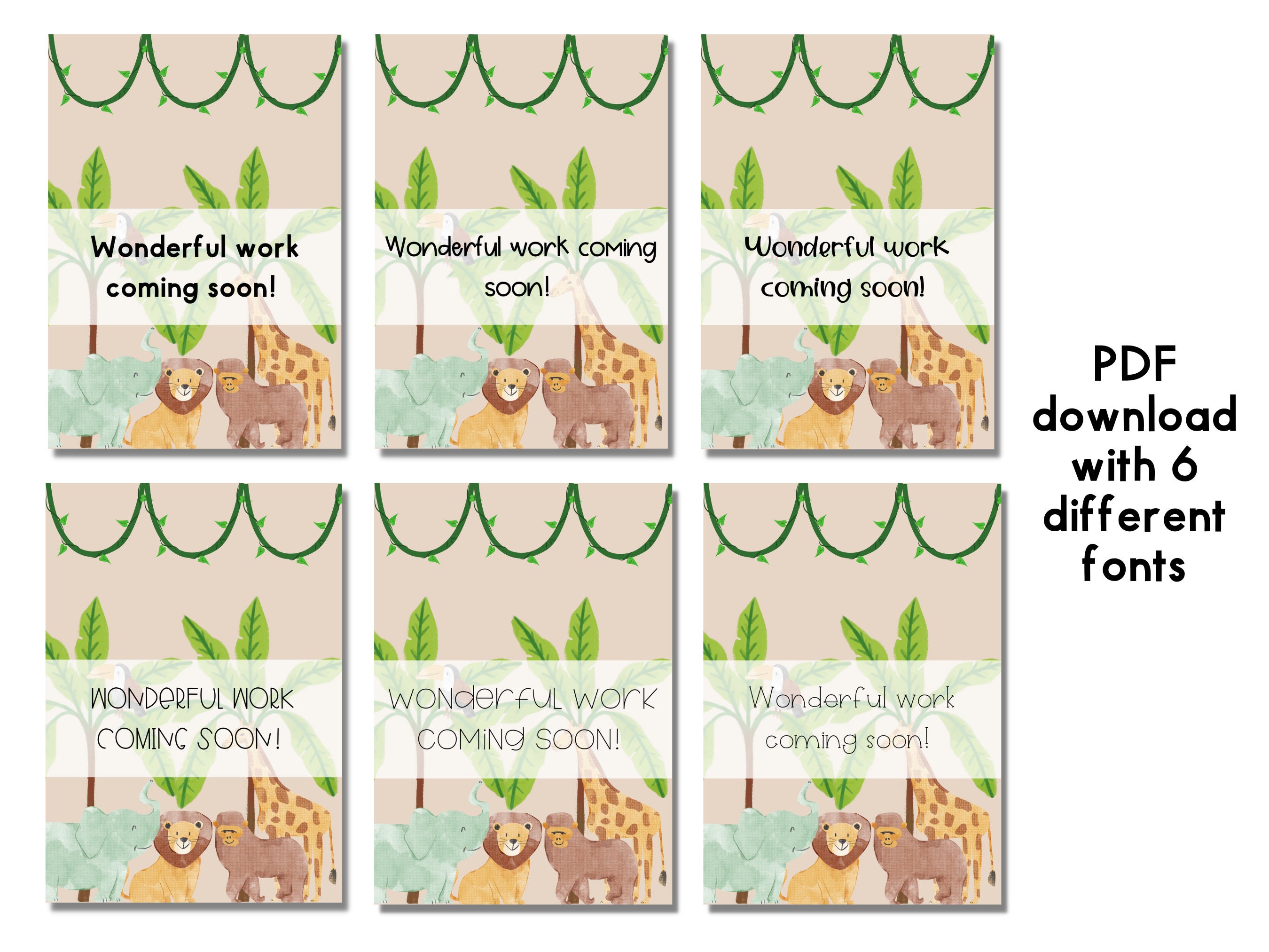 Classroom Poster | Neutral Classroom | Jungle Animal Classroom Decor ...