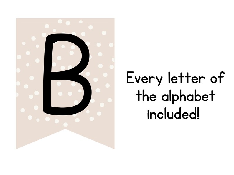 Bulletin Board Lettering Set Boho Decor Neutral Colours | Etsy