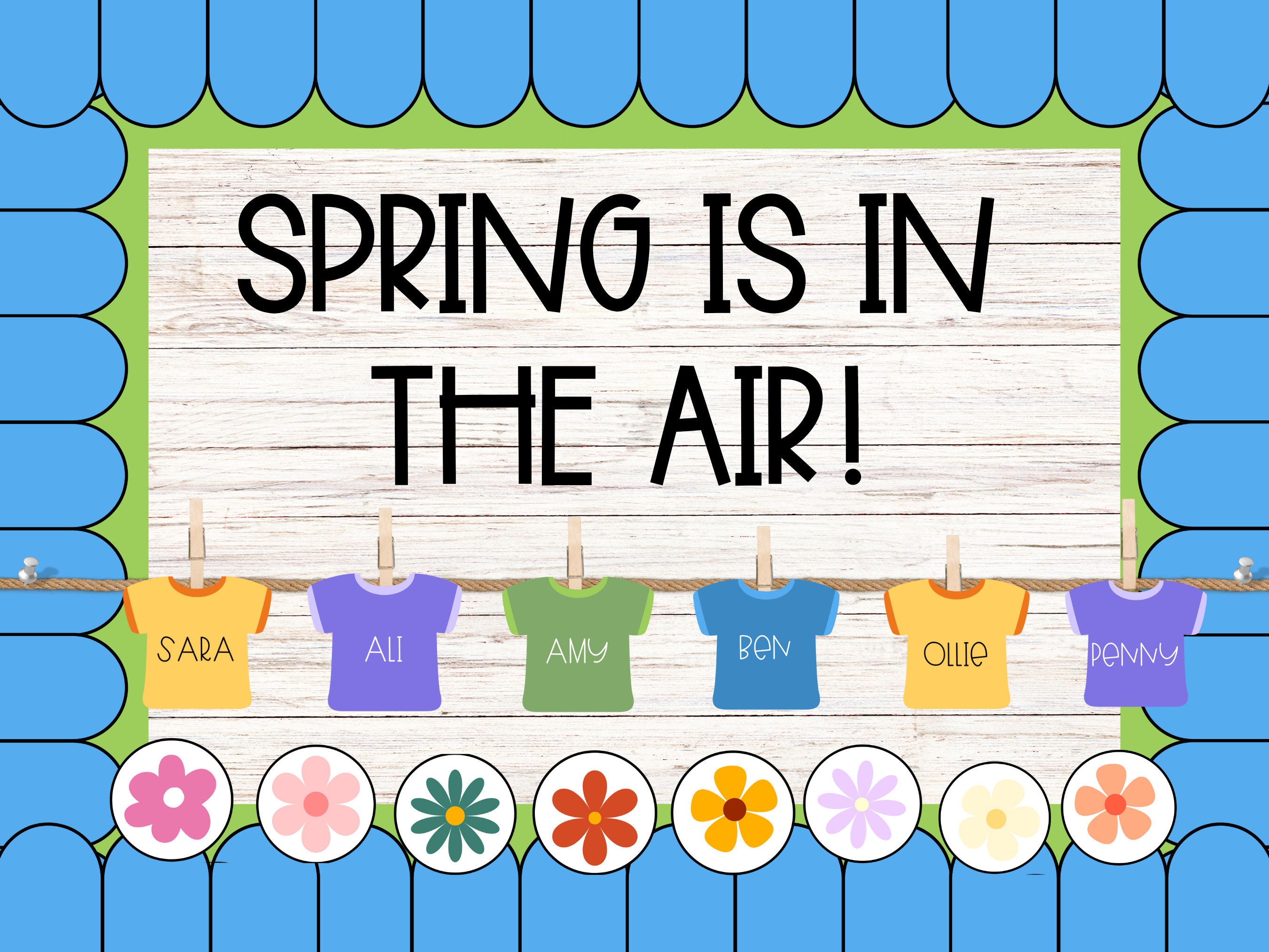 Spring Classroom Bulletin Board Kit EDITABLE | Elementary Classroom ...