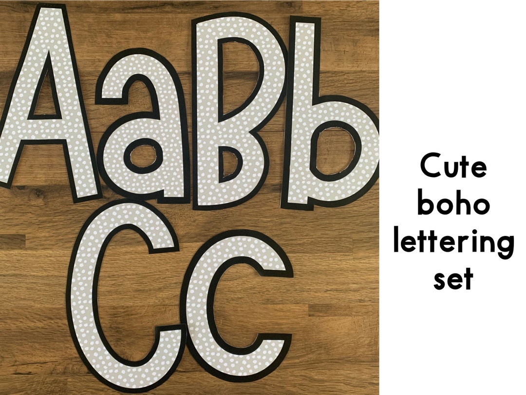 Bulletin Board Boho Classroom Decor Lettering Set - Etsy