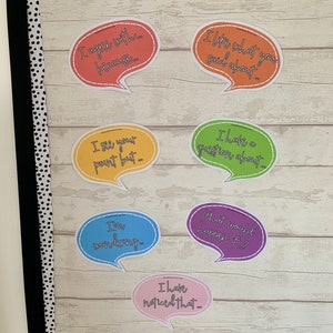 Accountable Talk Sentence Stems EDITABLE | Conversation Starters ...