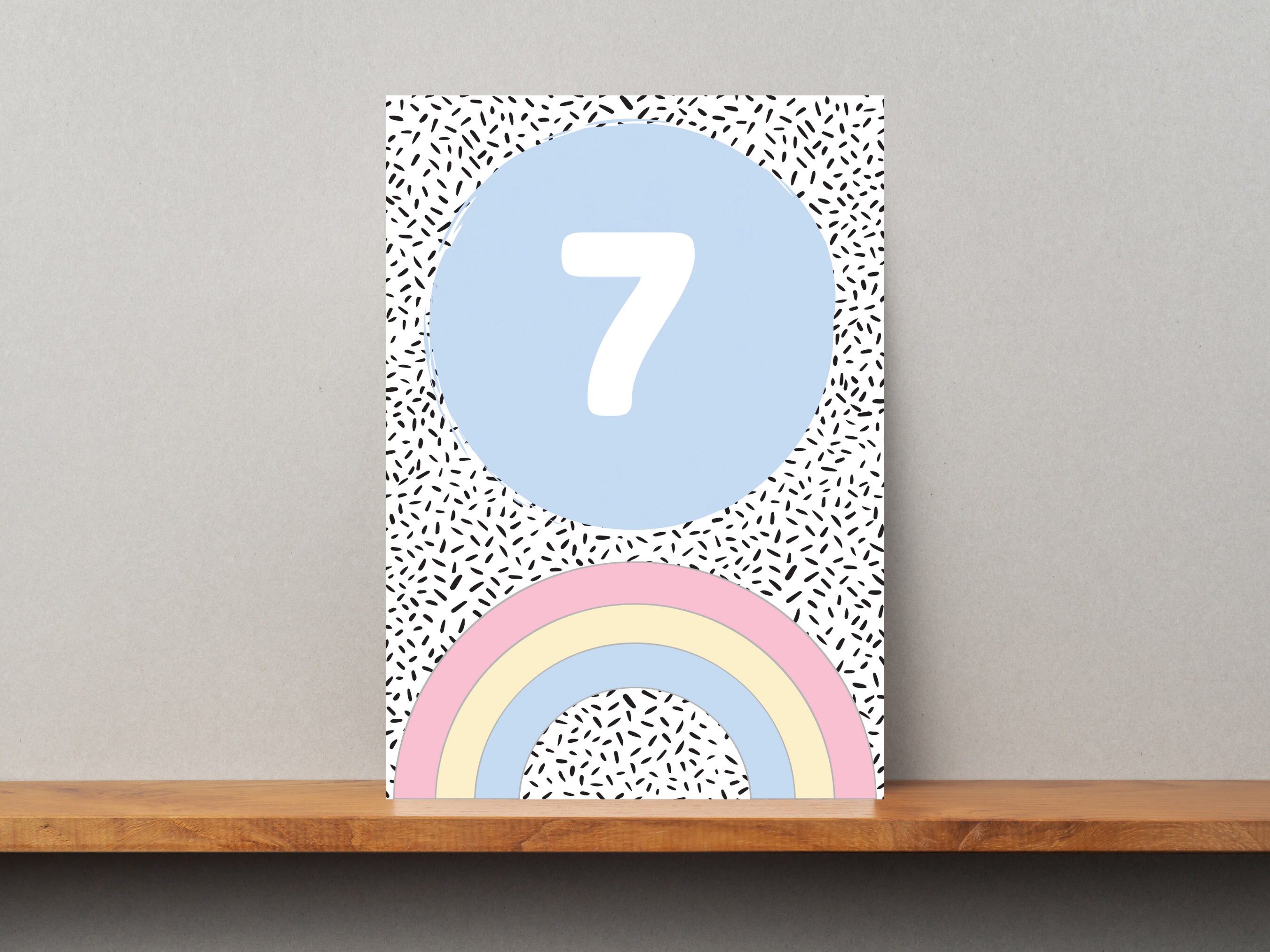 RAINBOW NUMBER POSTER | Boho Classroom Decor | Pastel Colour - Etsy