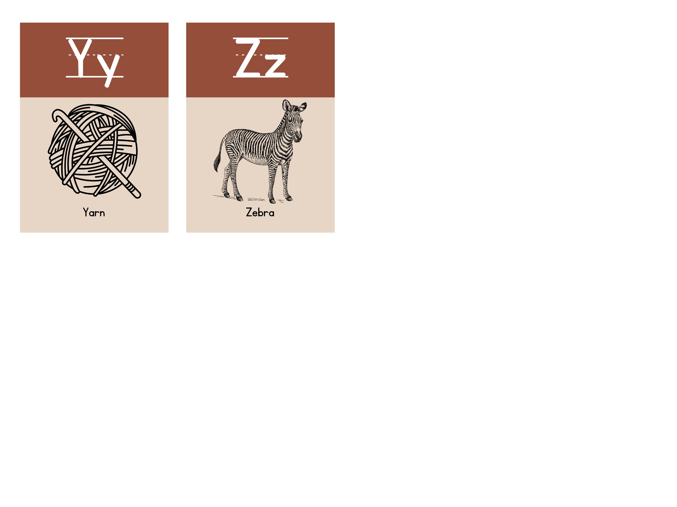 Classroom Alphabet Posters Neutral Classroom Simple Minimal Design ...