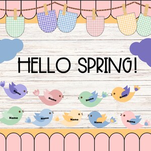 Spring Bulletin Board Kit EDITABLE | Classroom Door Decor | Elementary ...