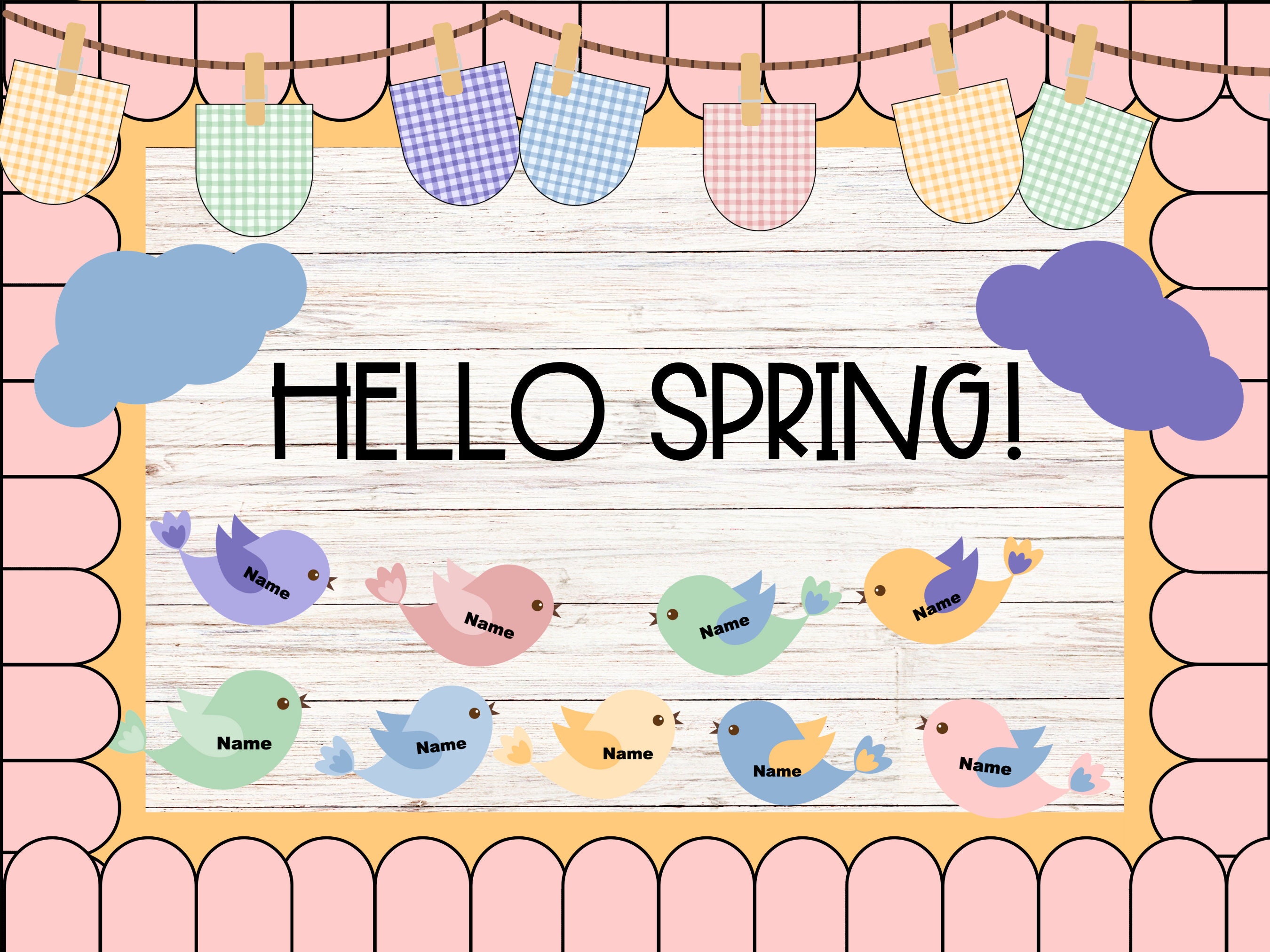 Spring Bulletin Board Kit EDITABLE | Classroom Door Decor | Elementary ...