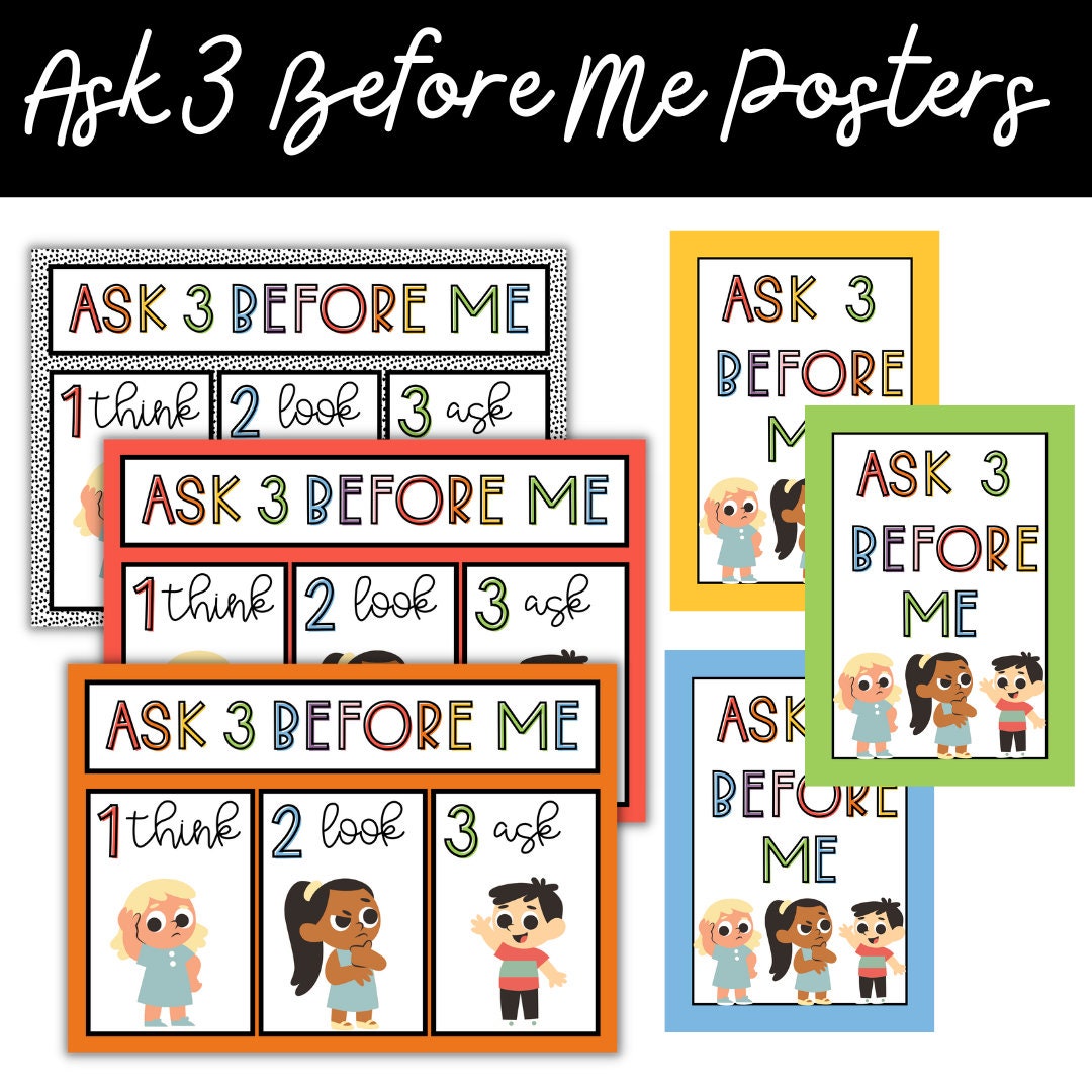 3 Before Me Posters Classroom Posters Classroom Decor - Etsy