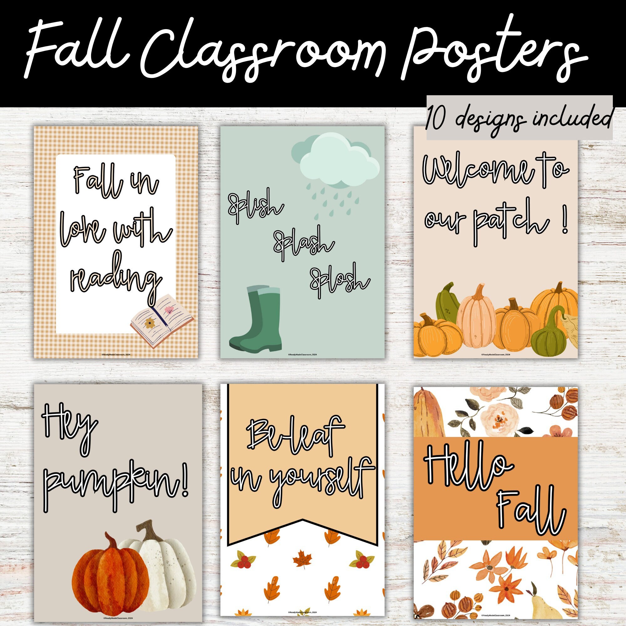 Fall Classroom Decor Posters | Autumn Classroom | Halloween Decor ...