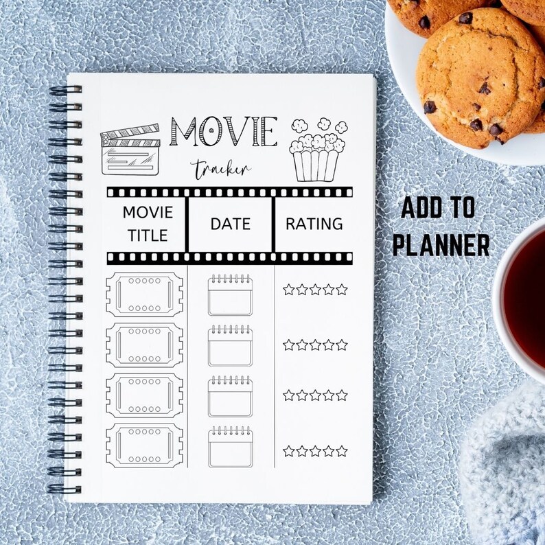 Printable Movie Watch List Movie Tracker Template Movie - Etsy