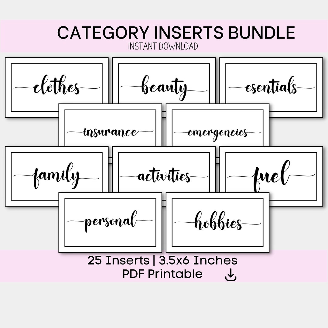 A6 Budget Binder Envelope Inserts, Budget Binder Inserts, A6 Budget ...