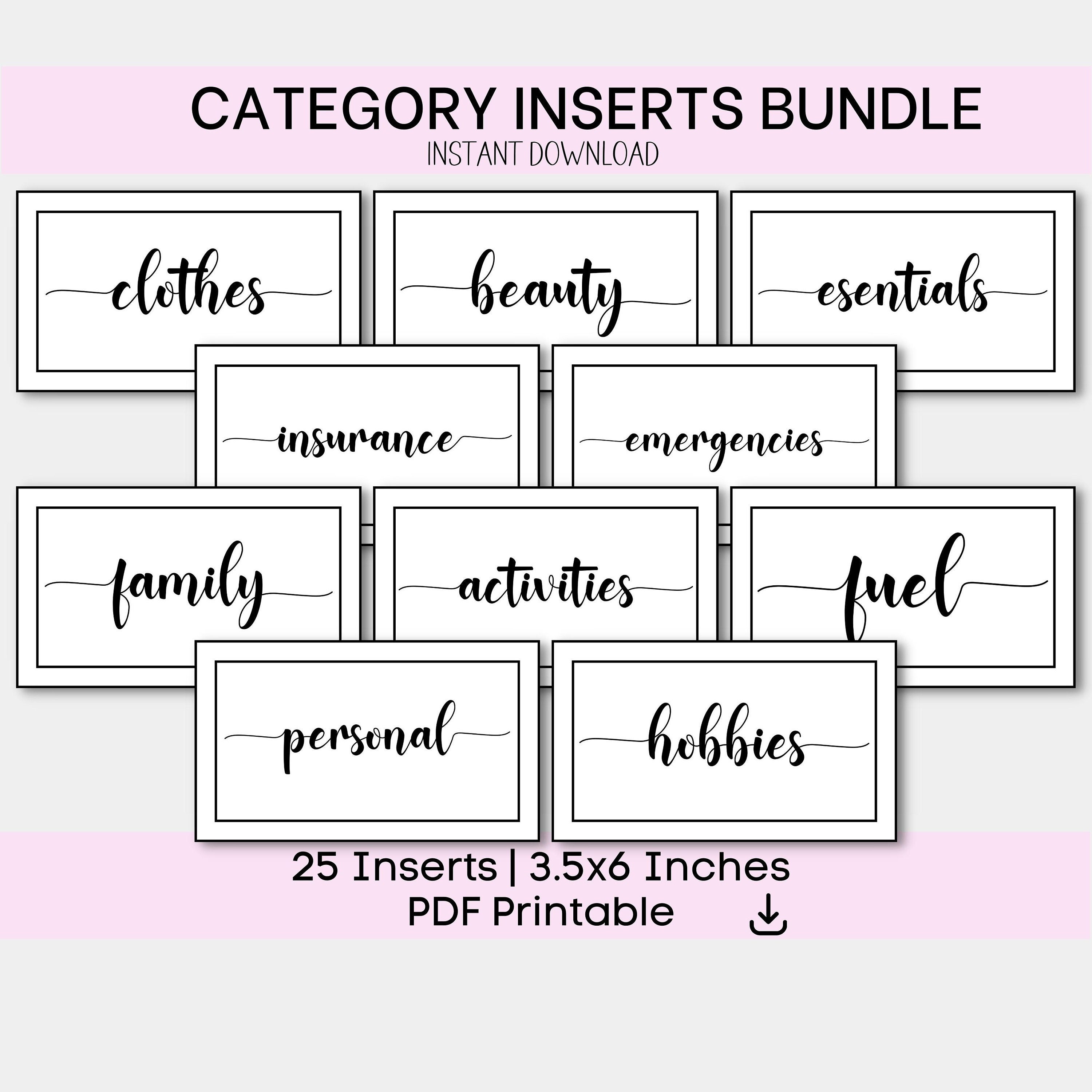 A6 Budget Binder Envelope Inserts, Budget Binder Inserts, A6 Budget ...