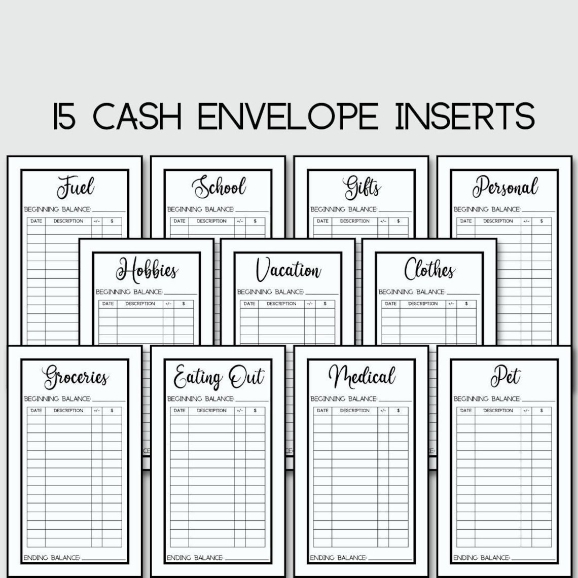 Cash Envelope Inserts Printable A6 Savings Bundle A6 Saving | Etsy