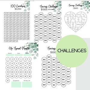 27 Page Printable Savings Challenge Bundle Money Savings | Etsy