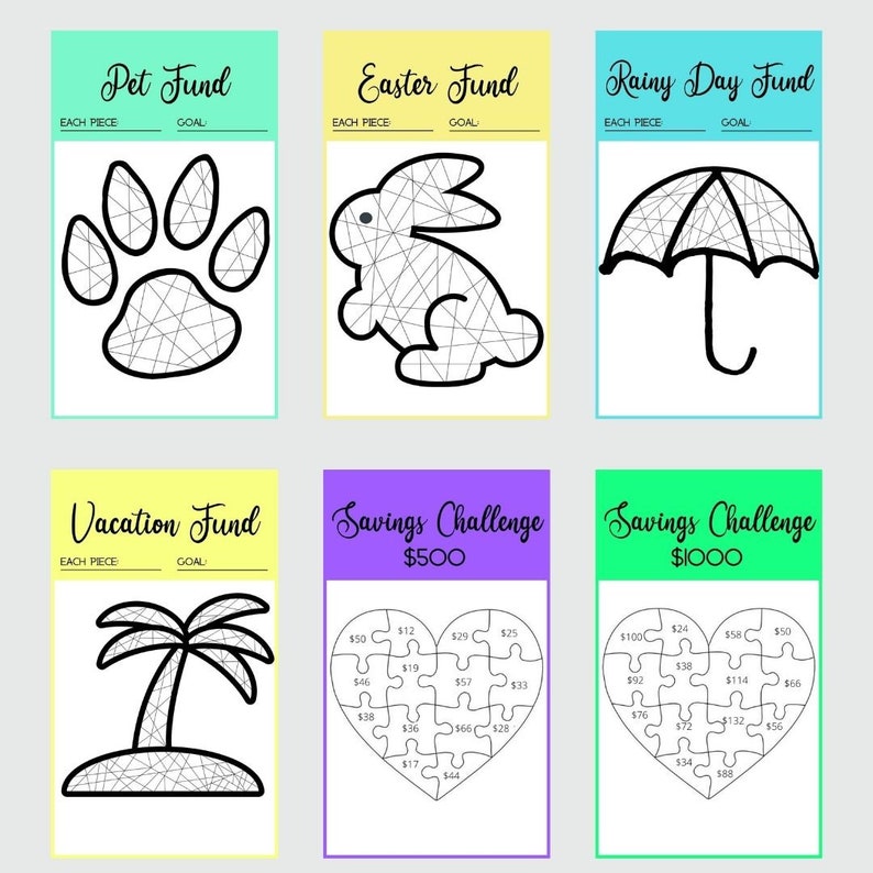 Printable A6 Savings Challenge Bundle Cash Envelope Insert A6 | Etsy Printable A6 Savings Challenge Bundle Cash Envelope Insert A6 | Etsy
