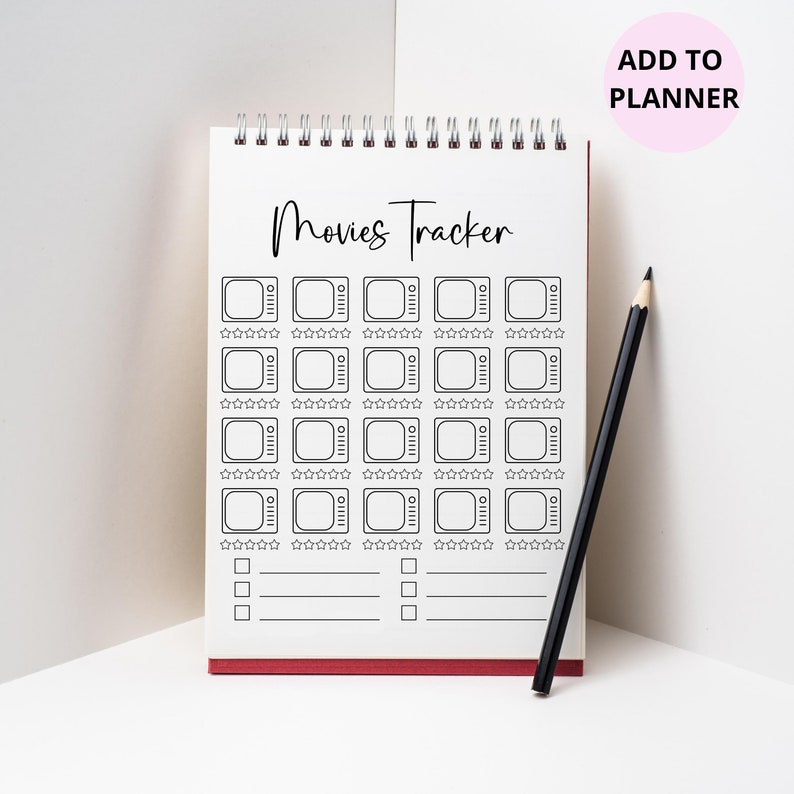 Printable Movie Tracker TV Show Tracker Bundle Watch List Movie TV ...