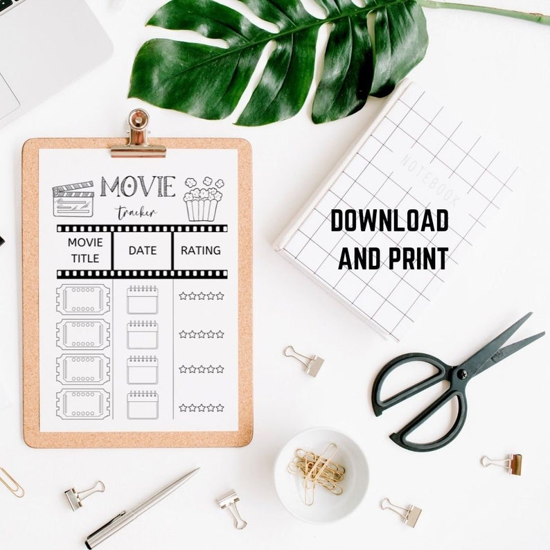Printable Movie Watch List Movie Tracker Template Movie - Etsy