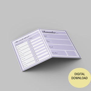 Weekly Planner Printable, Purple Weekly Planner A3 Size Digital ...