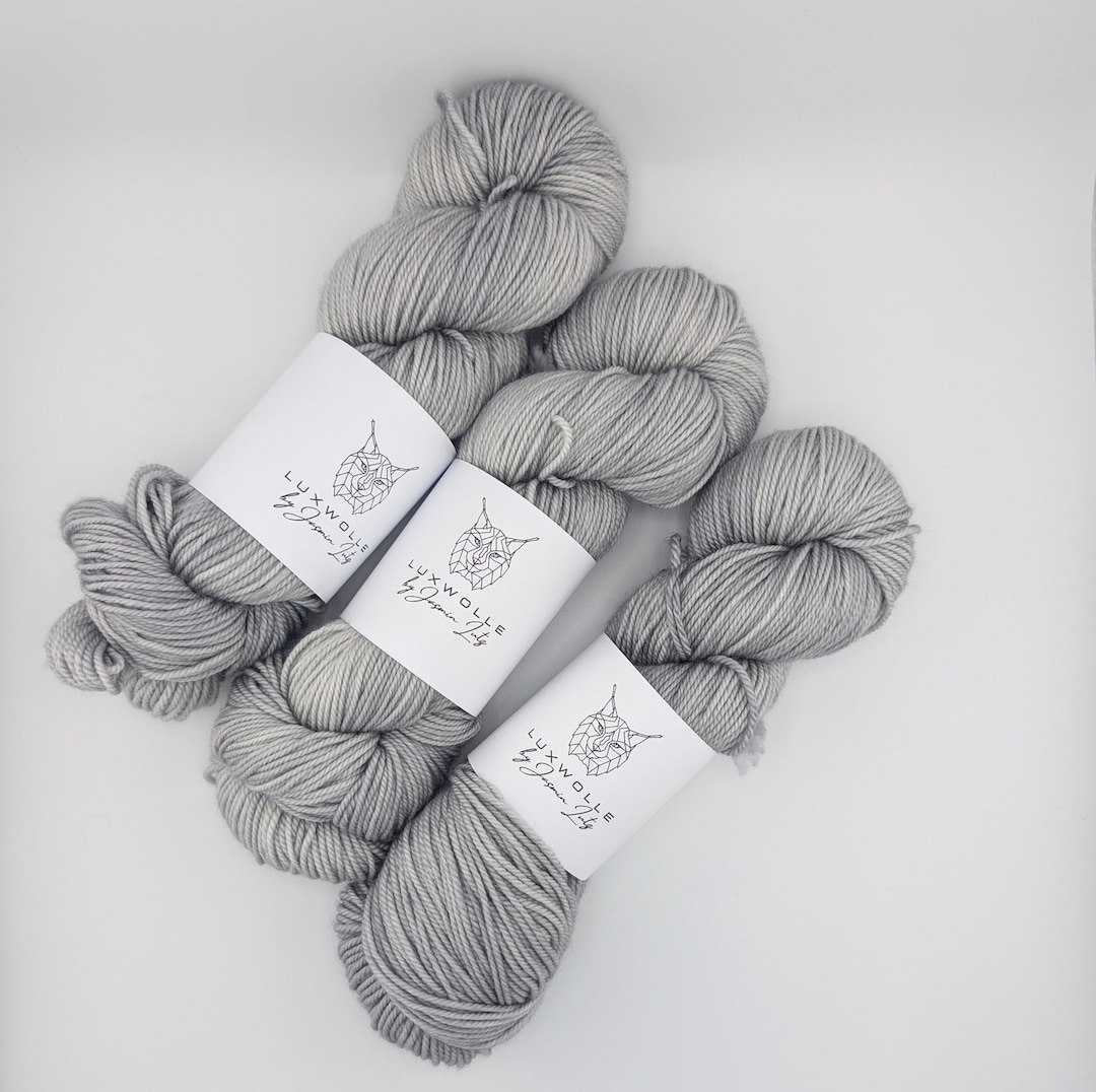 Silver, the Thick Merino. Semi-solid, Hand-dyed, Wool, DK - Etsy