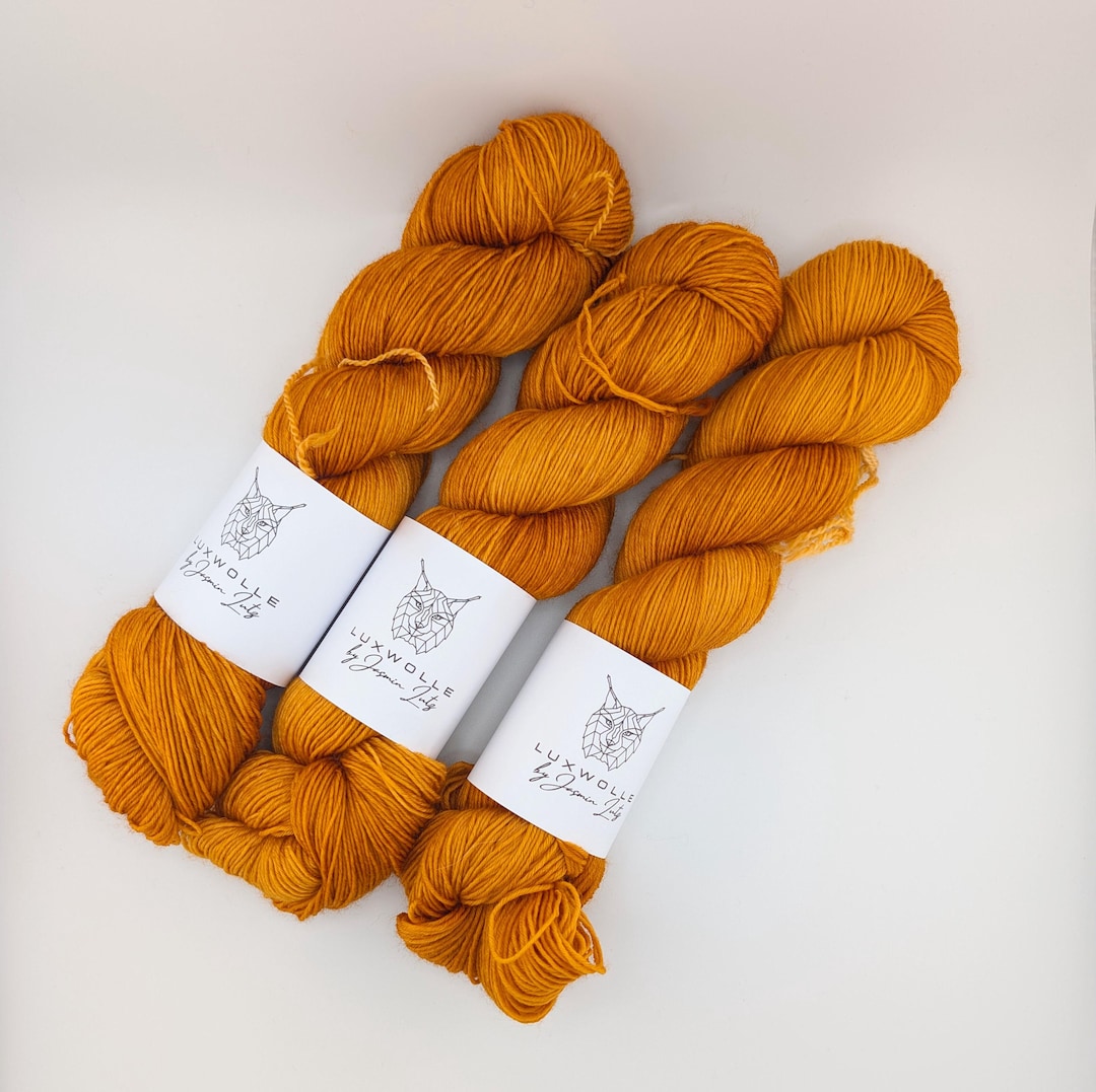 Ochre, Merino, Semi-solid, Hand-dyed, Fingering Wool - Etsy