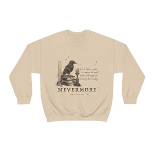 Edgar Allan Poe Poe Sweatshirt Raven Sweater Dark Academia Hoodie Dark ...