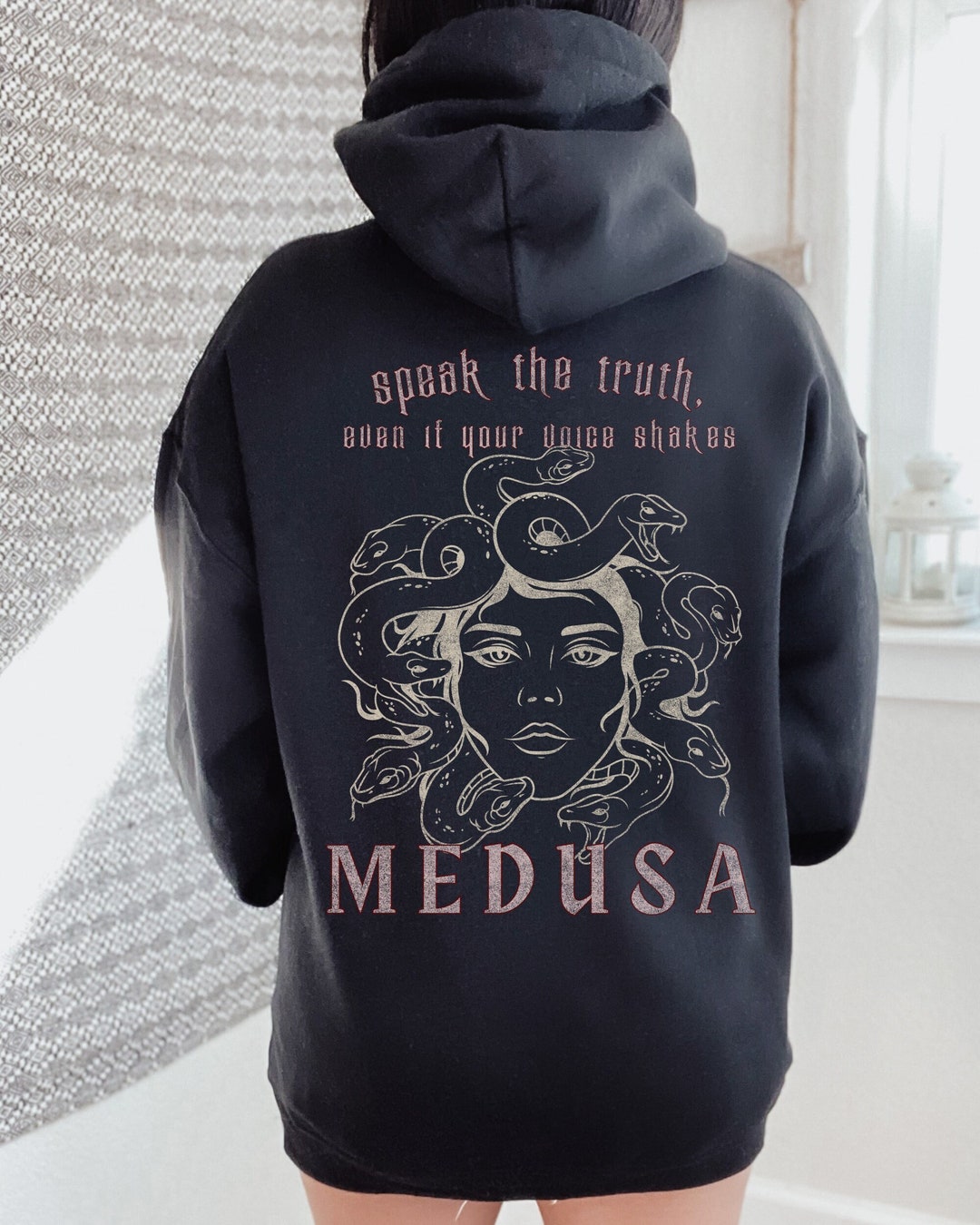 Medusa Hoodie Snake Hoodie Medusa Snake Sweater Greek Mythology Greek ...