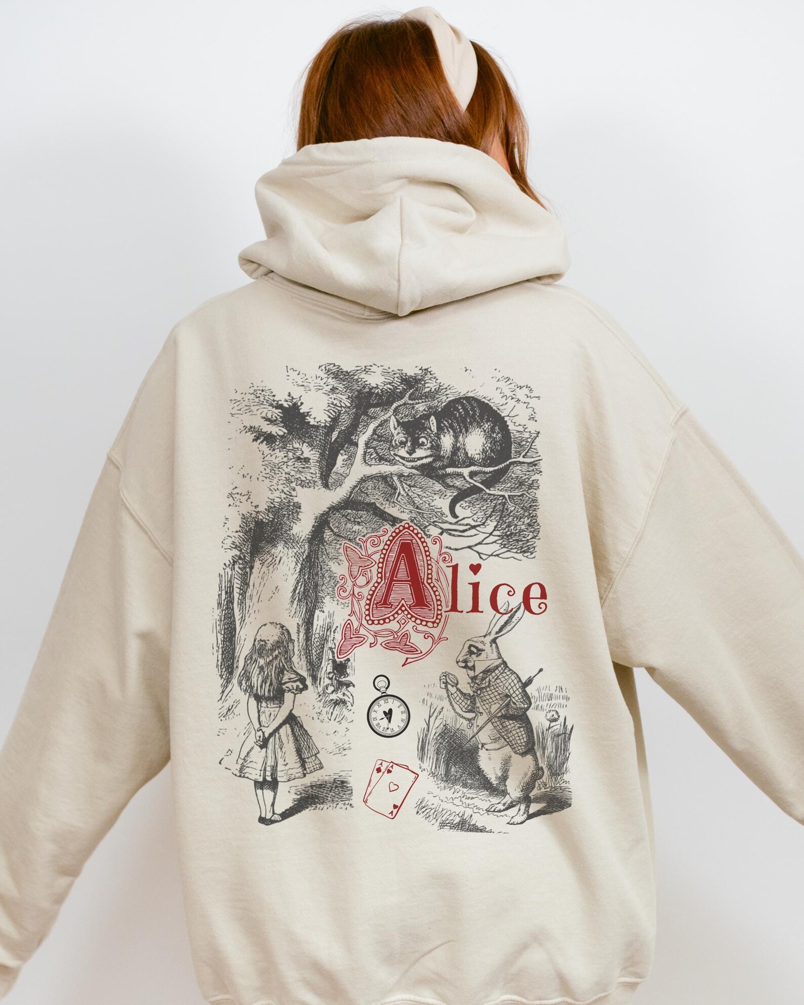 Vintage Alice Alice in Wonderland Hoodie Book Hoodie Bookish Things ...