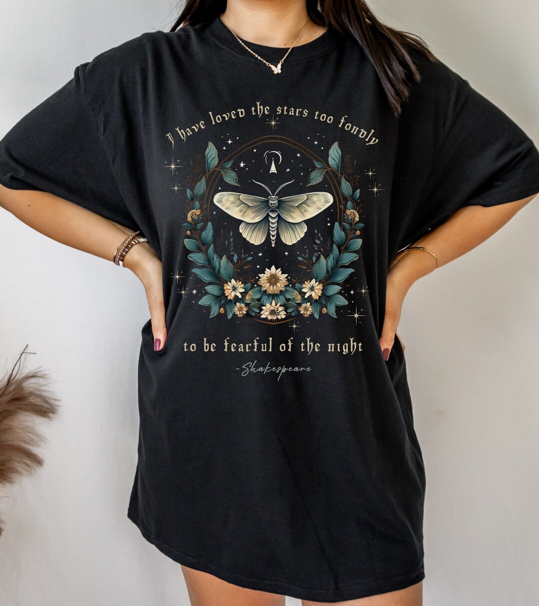 Shakespeare Moth Shirt Shakespeare Shirt Poet Shirt Dark Academia Shirt ...