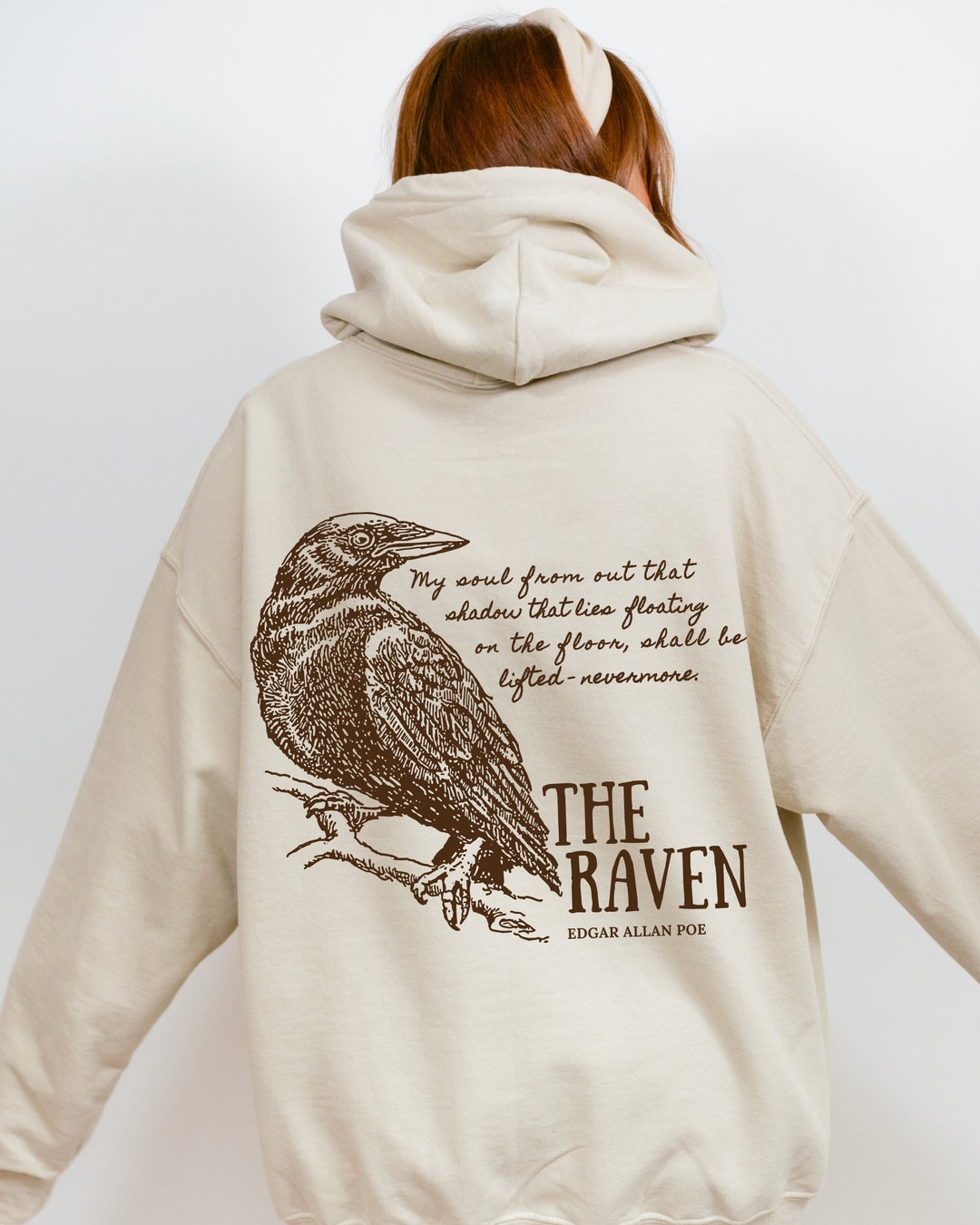 Edgar Allan Poe Hoodie Raven Hoodie Edgar Allan Poe Dark Academia Dark ...