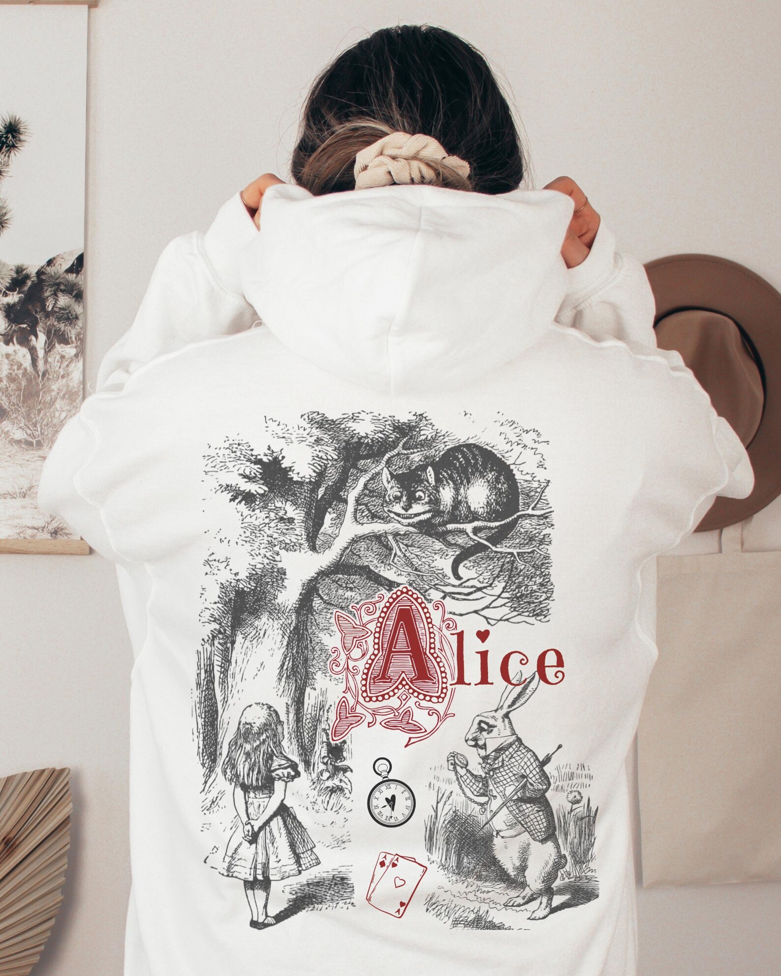 Vintage Alice Alice in Wonderland Hoodie Book Hoodie Bookish Things ...