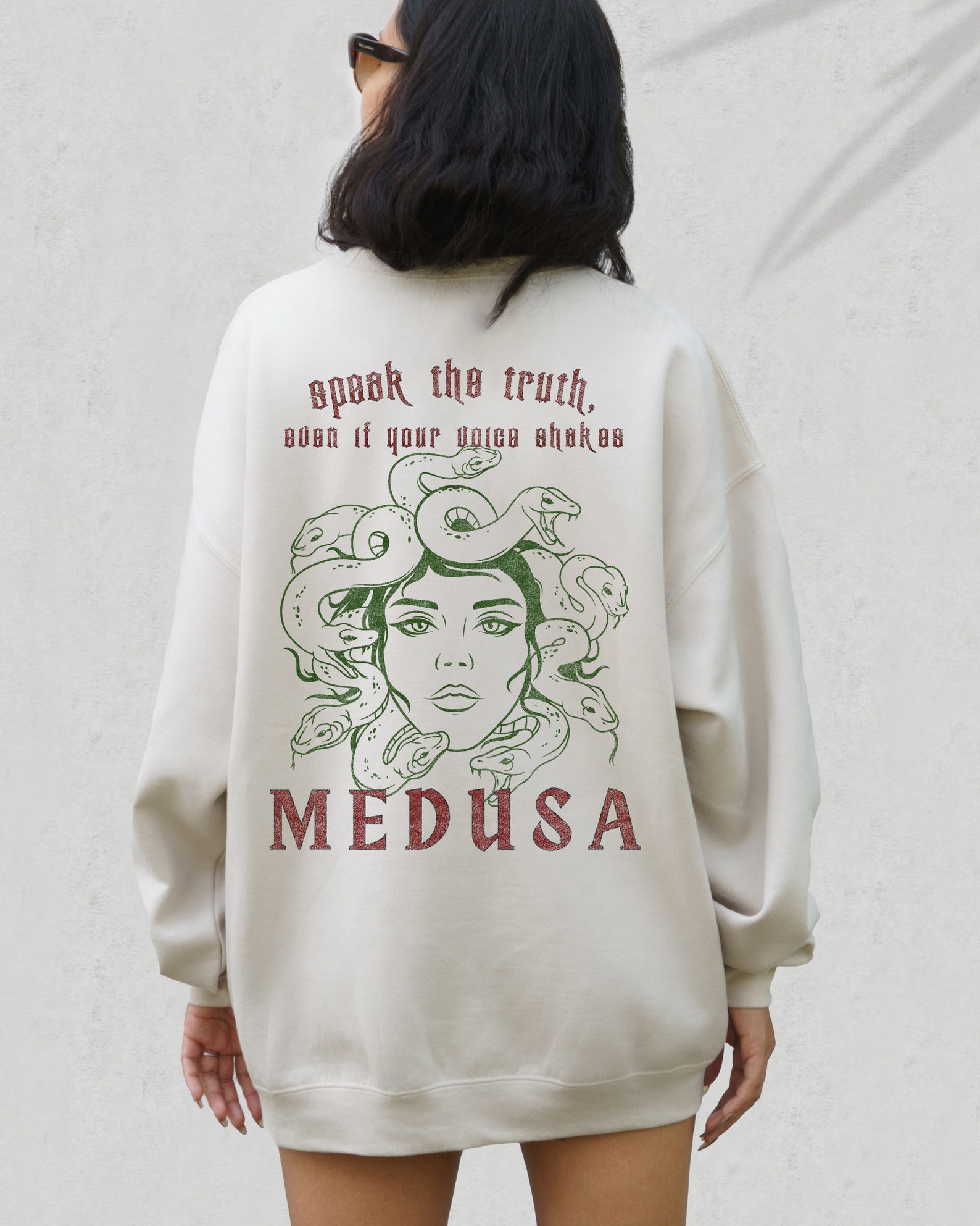 Medusa Snake Sweater Greek Mythology Greek Apparel Medusa Shirt Greek ...