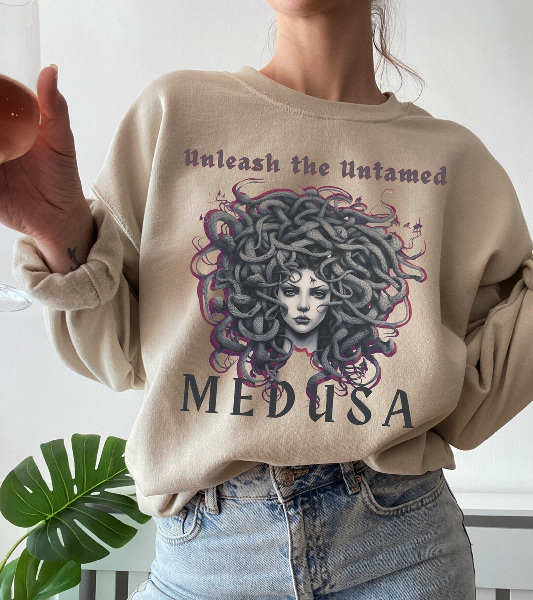Medusa Snake Sweater Greek Mythology Greek Apparel Medusa Shirt Greek ...