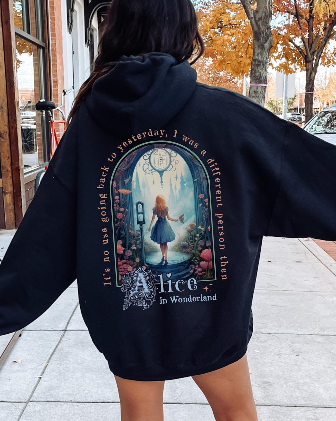 Vintage Alice Alice in Wonderland Hoodie Book Hoodie Bookish Things ...