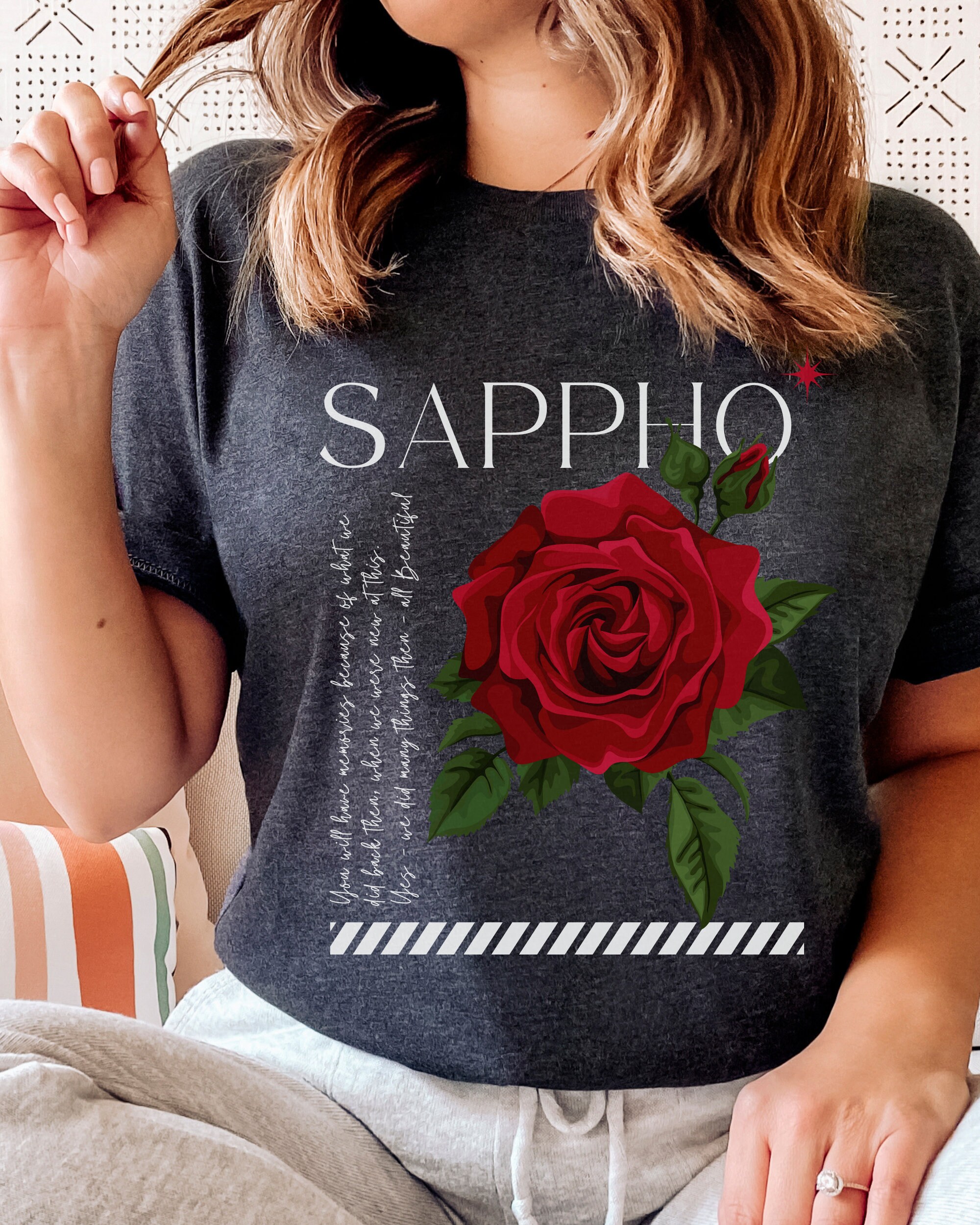 Sappho Sapphic Clothing Sapphic Shirt Subtle Lesbian Pride Etsy Uk