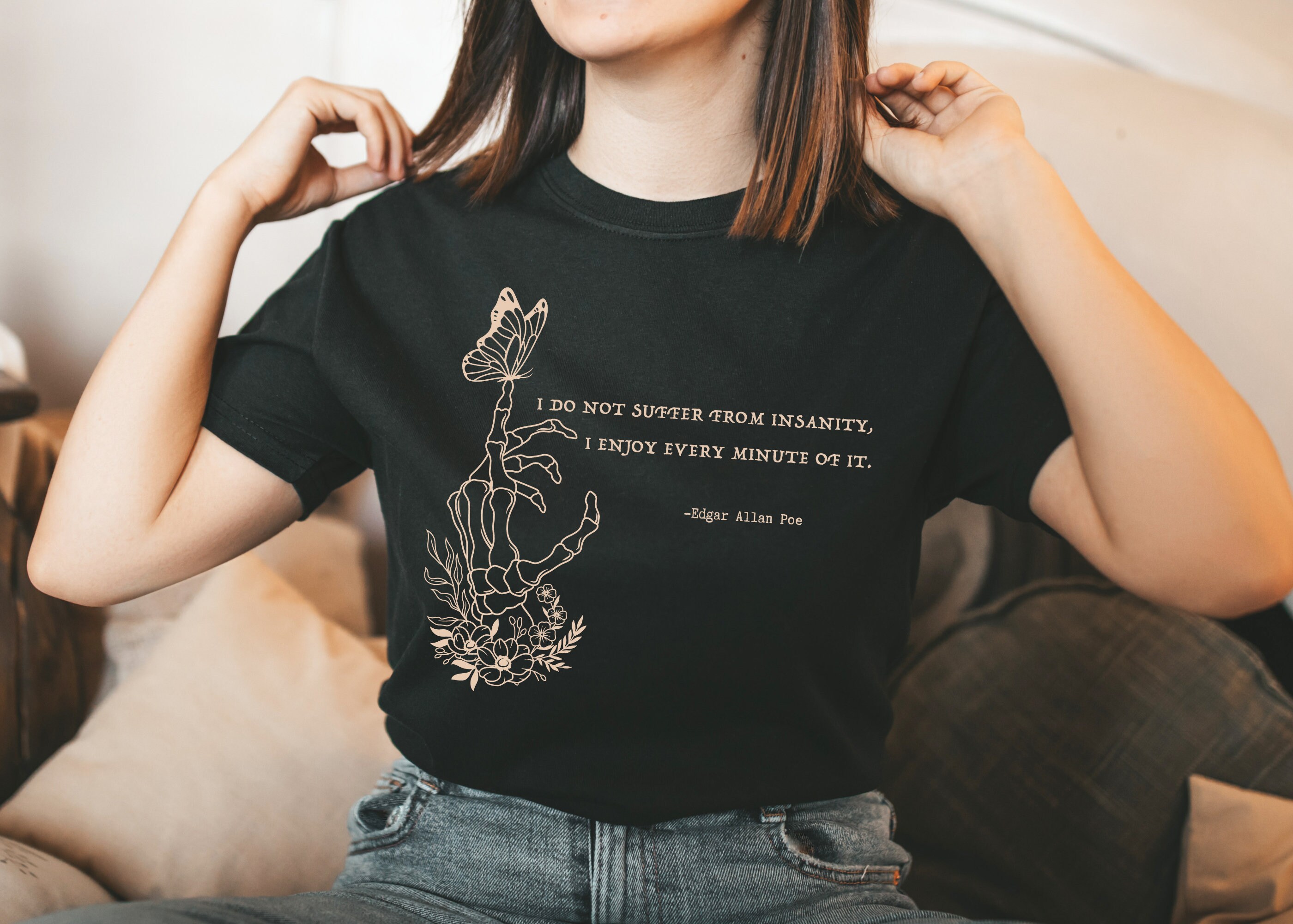 Edgar Allan Poe Shirt Poet Shirt Dark Academia Shirt Literature Shirt ...