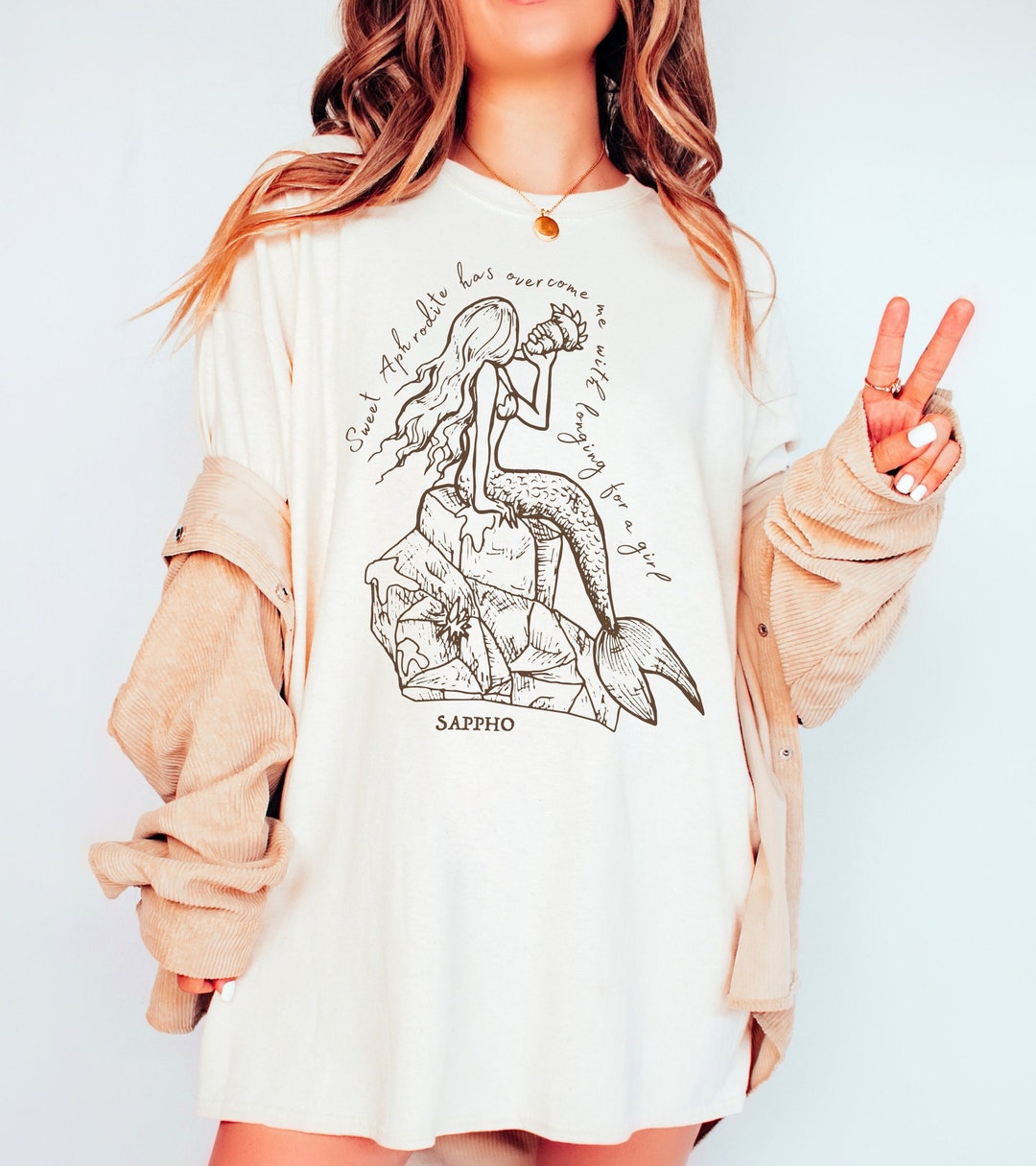 Sappho Mermaid Top Mermaid Core Sapphic Shirt Mermaid Tshirt - Etsy