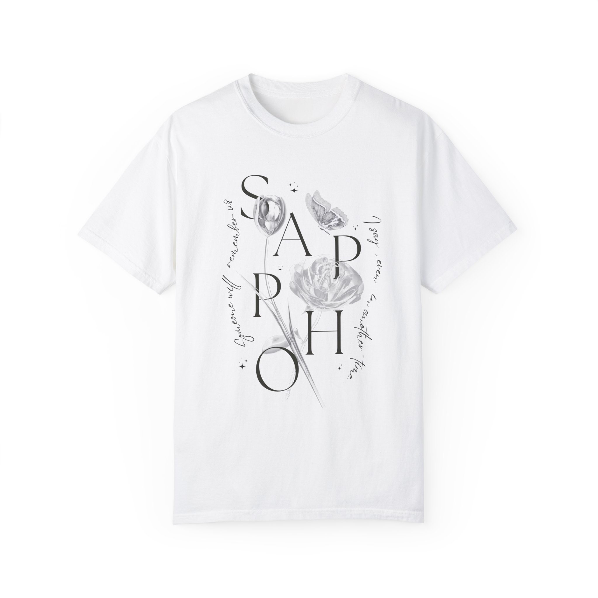 Sappho Pressed Flowers Poet Shirt Sapphic Clothing Sapphic Shirt ...