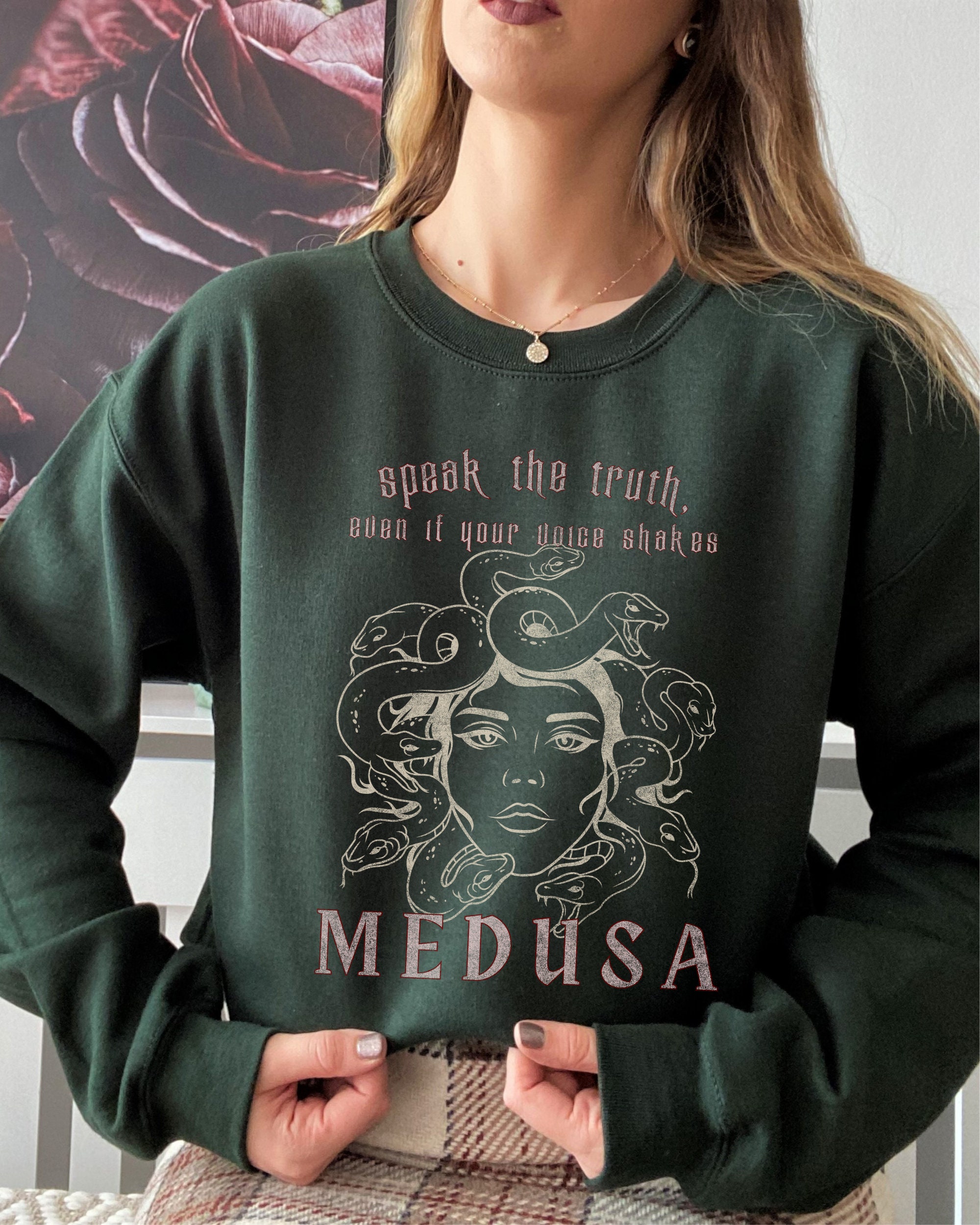 Medusa Snake Sweater Greek Mythology Greek Apparel Medusa Shirt Greek ...