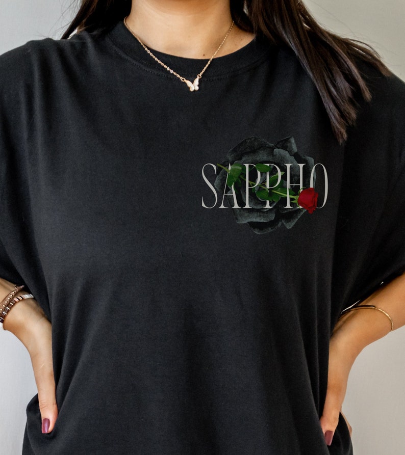 Sapphic Pressed Flowers Shirt Sappho Poet Shirt Greek Mythology Sapphic ...