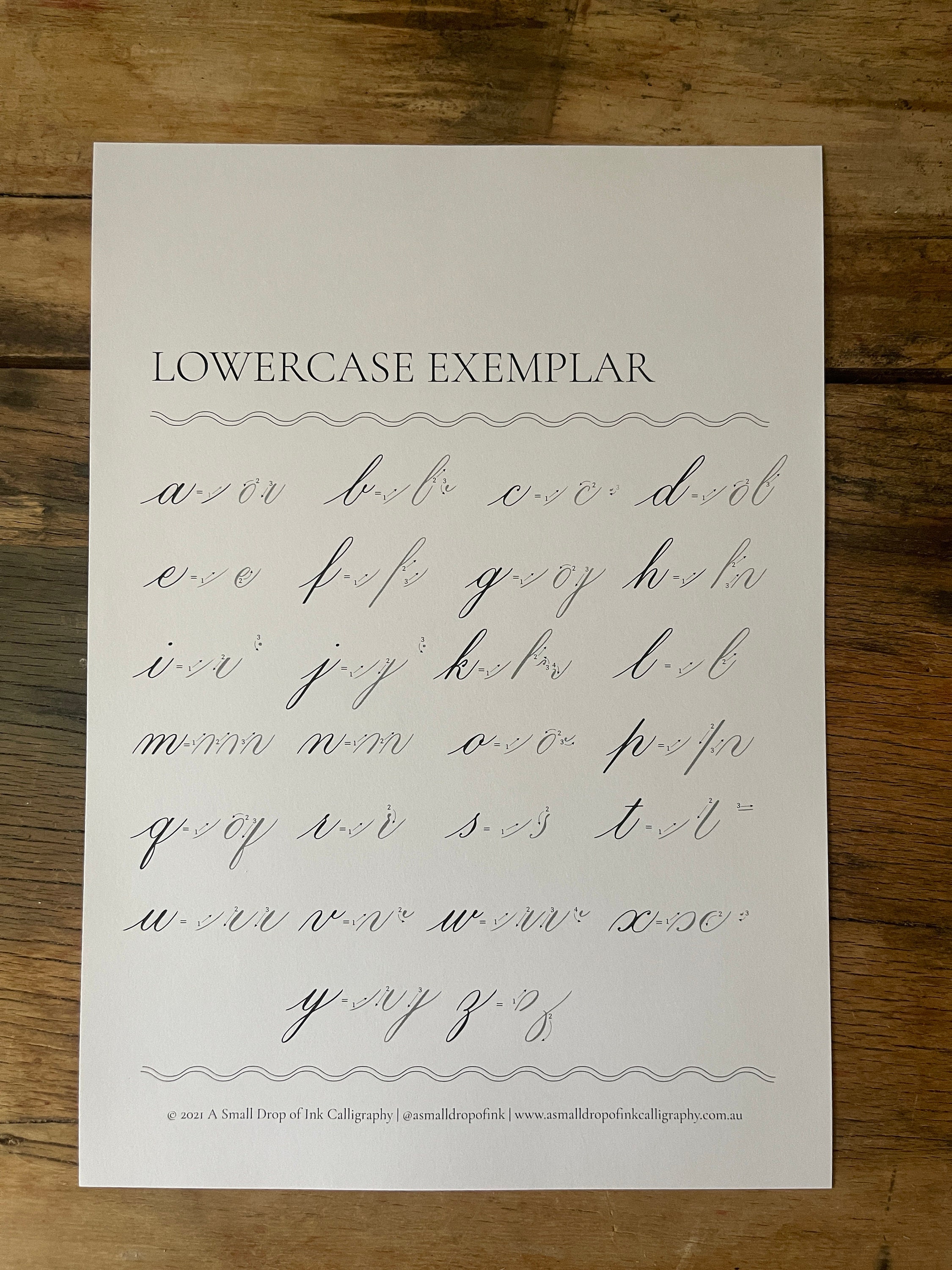 Lowercase Copperplate Calligraphy Downloadable Workbook - Etsy