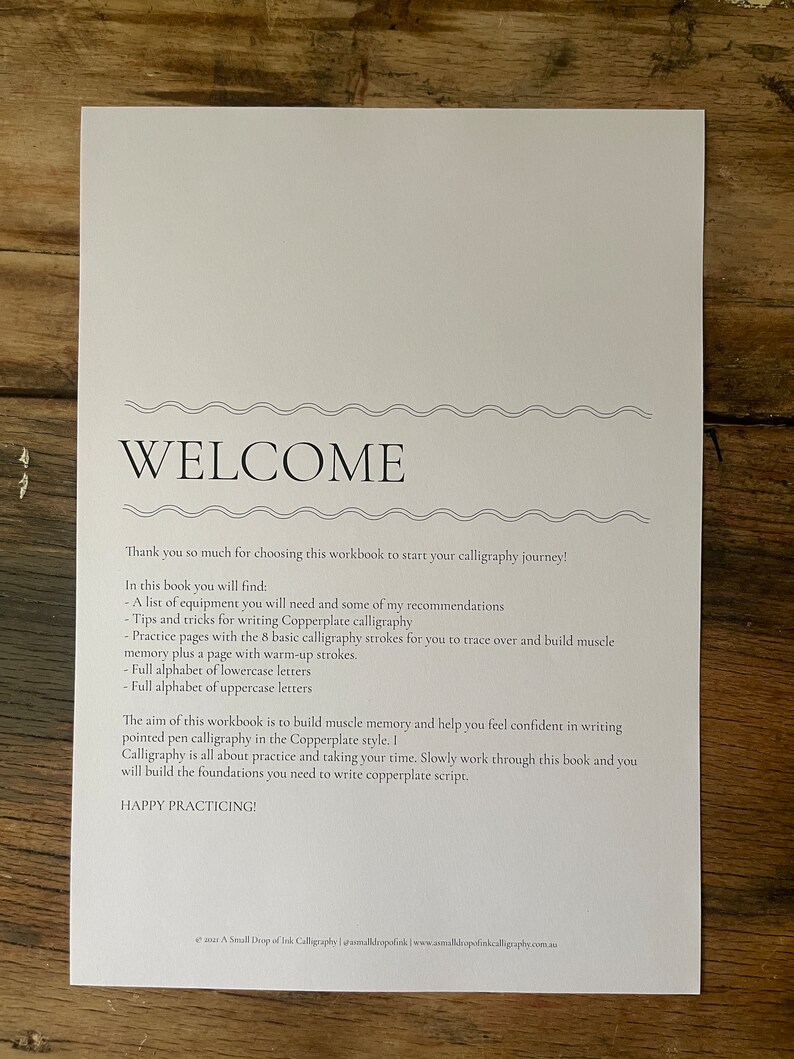 Uppercase Copperplate Calligraphy Downloadable Workbook - Etsy