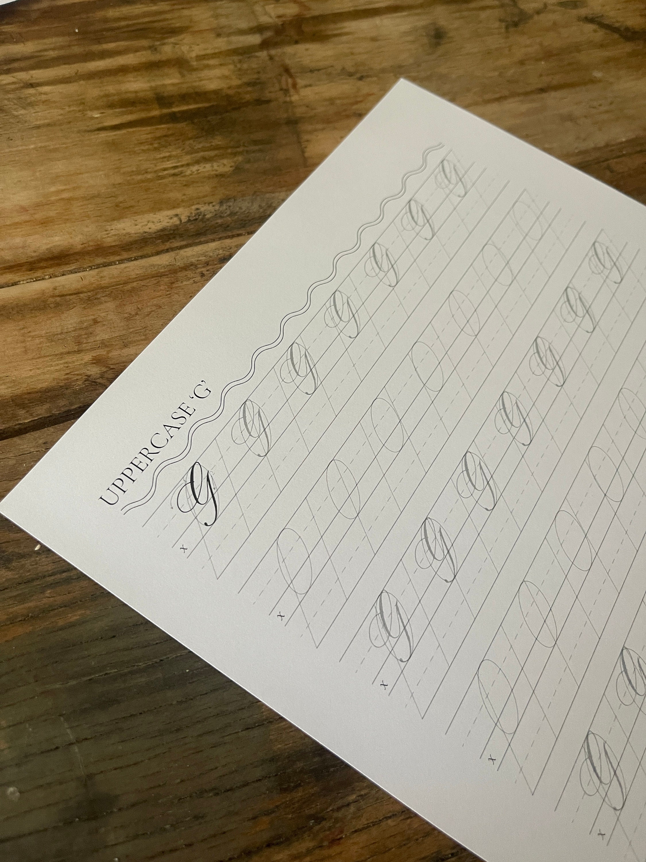 Uppercase Copperplate Calligraphy Downloadable Workbook - Etsy