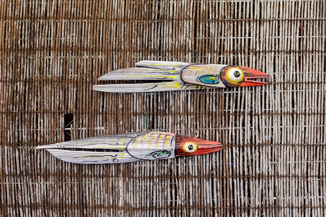 Palm Leaf Fish Wall Art, Coastal Decor, Nautical Gift - Etsy