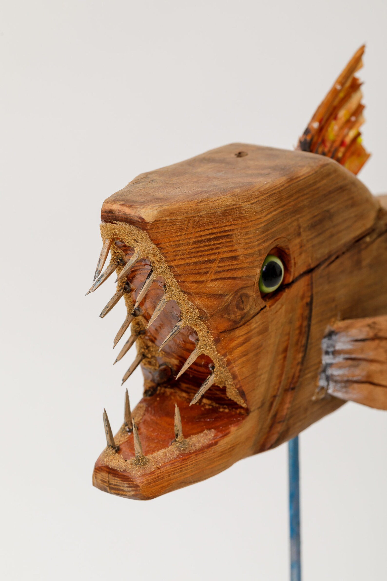 Whimsical Wood Fish Sculpture, Rustic Nautical Decor, Coastal Art ...