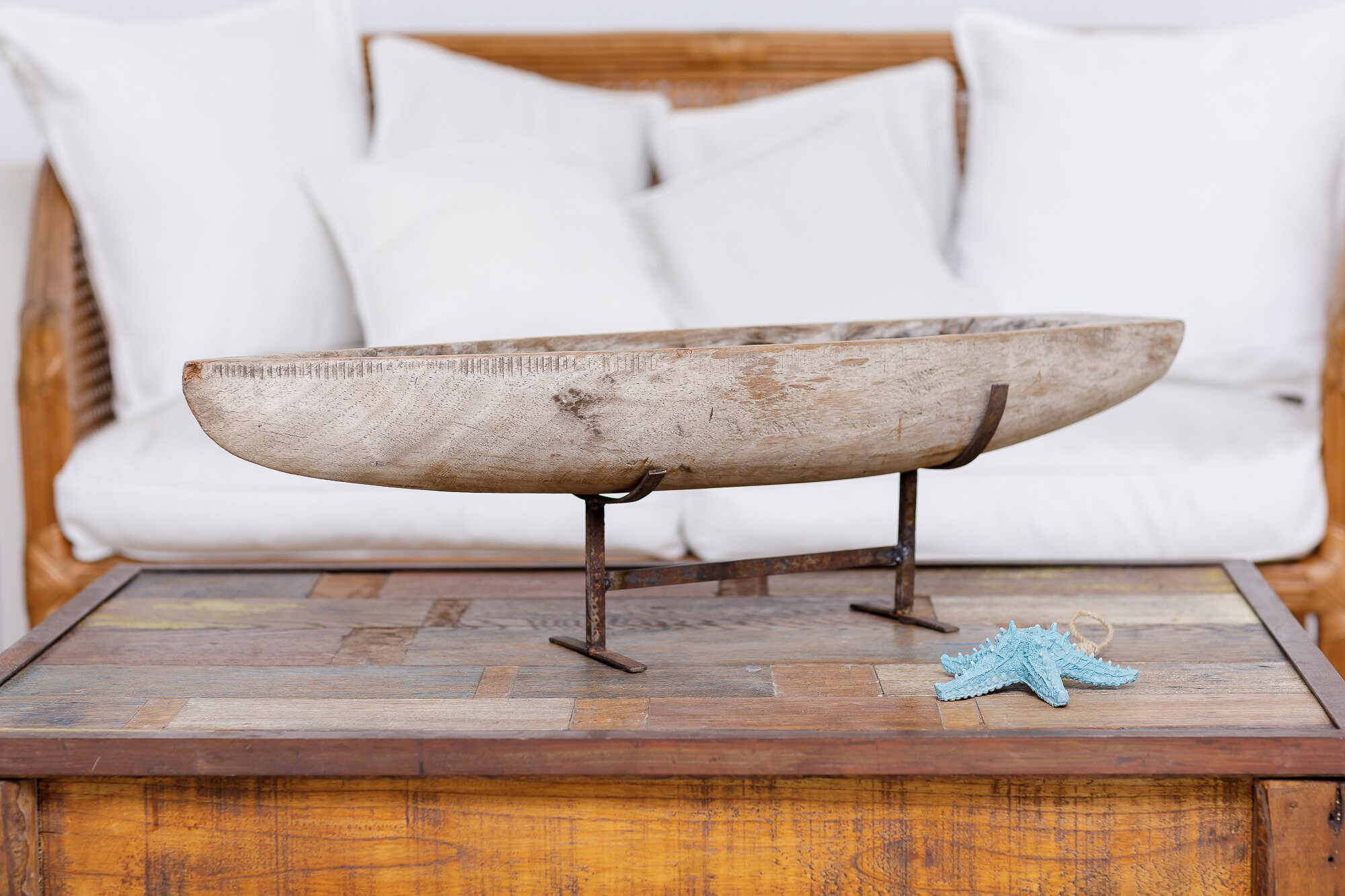 Half Hull Carved Boat, Reclaimed Wood Hull Sculpture, Wooden Half Hull ...