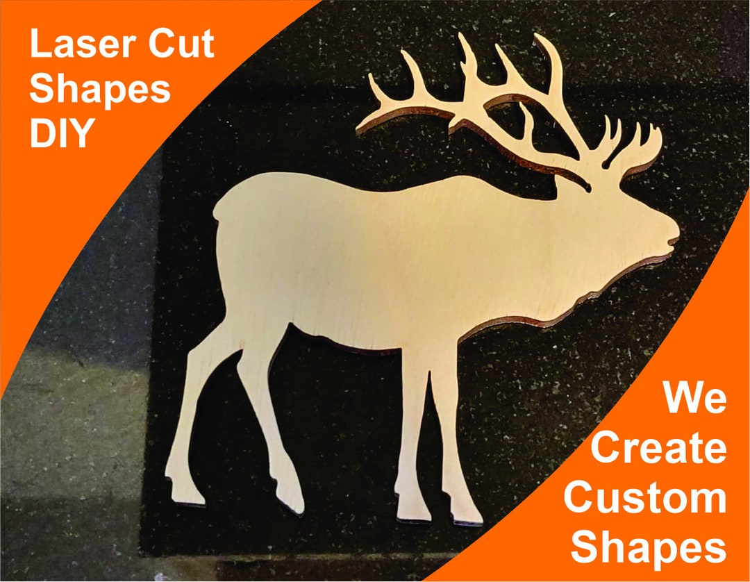 Elk Wood Blank, Laser Cut Wood, Craft Blanks, Crafter Blank, DIY, Do It ...